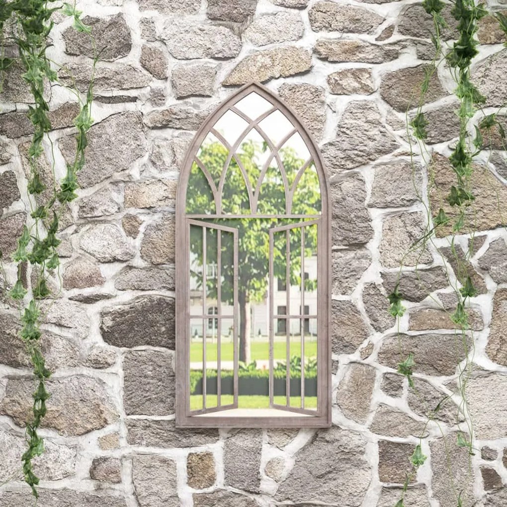 Zahradní zrcadlo pískové 100 x 45 cm železo pro použití venku 318361