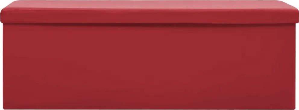 vidaXL Úložná lavice skládací PVC [338800] Barva: Bílá