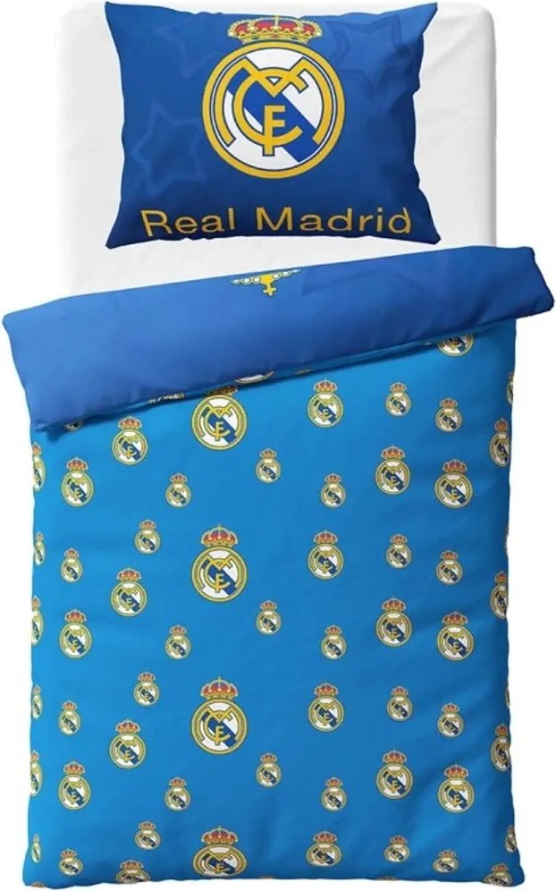 Bavlněné ložní povlečení FC Real Madrid - Blue Stars - rozbalené