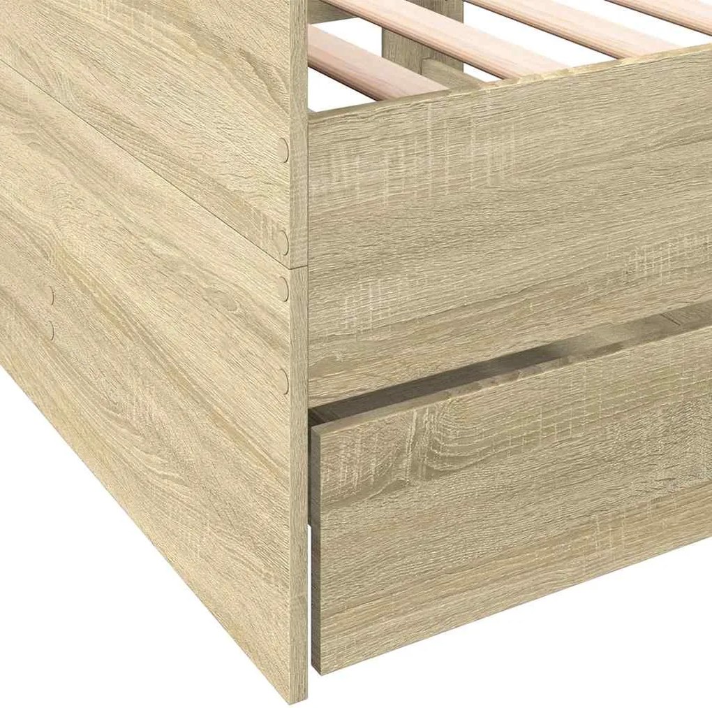Válenda se zásuvkami bez matrace dub sonoma 90 x 190 cm 3280827