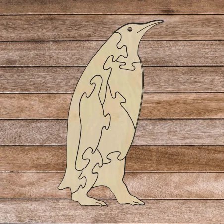 Dřevěné montessori edukační puzzle - Tučňák | SENTOP H019 Topol H019