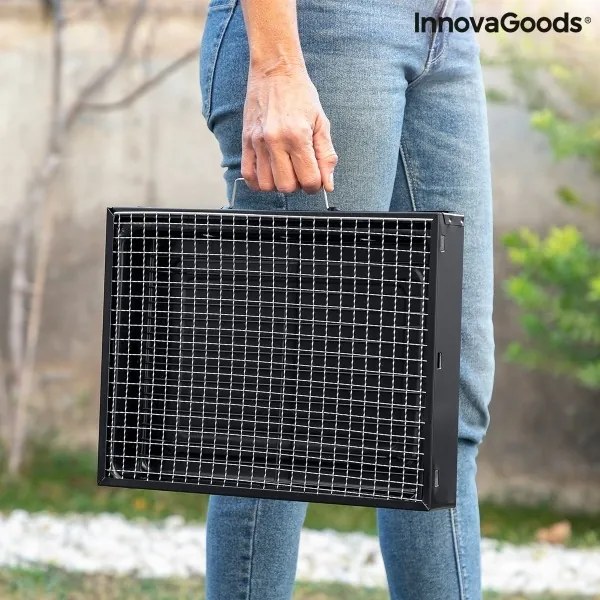 Přenosný skládací gril na dřevěné uhlí BearBQ InnovaGoods