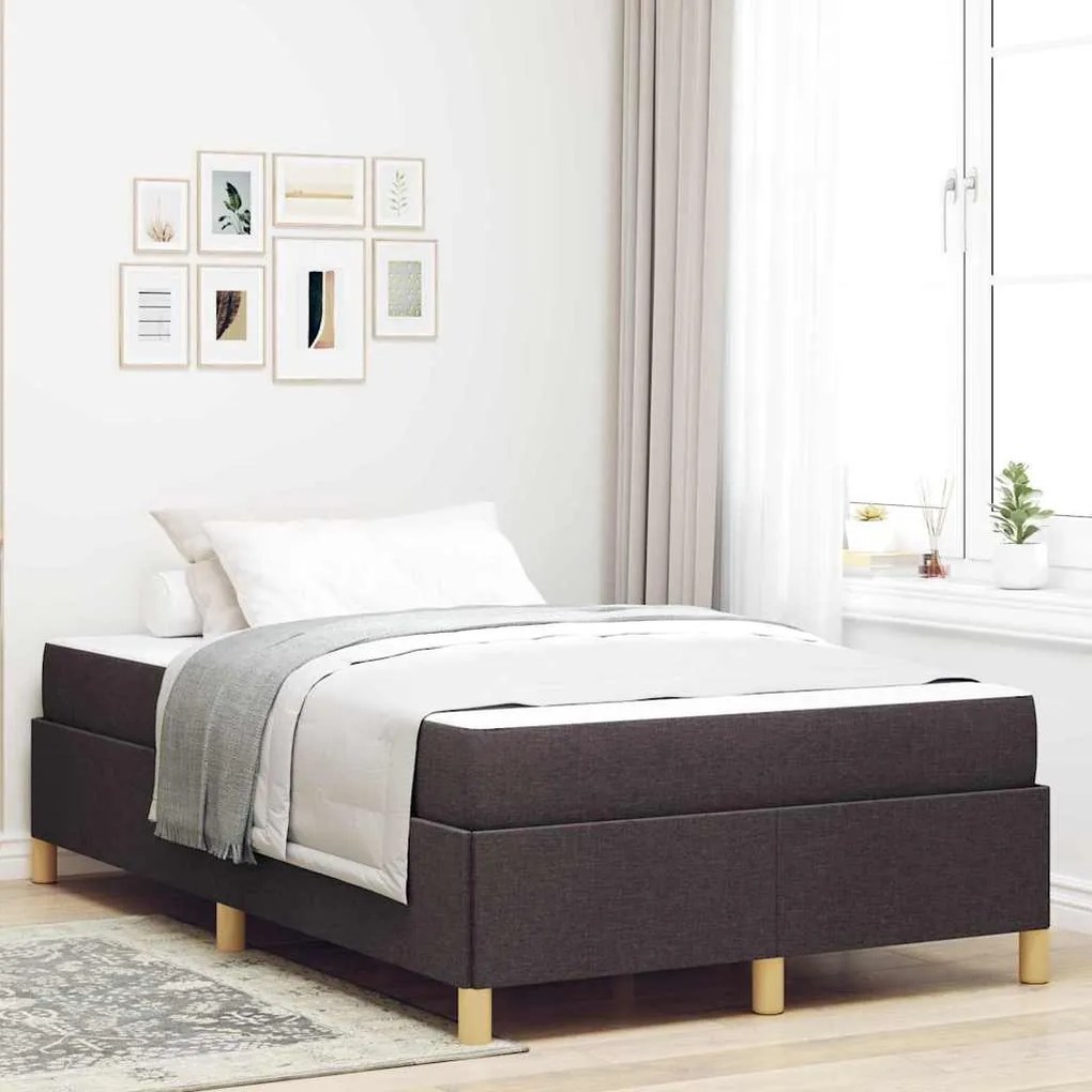 Rám postele Tmavě hnědá 120 x 190 cm textil 3398923