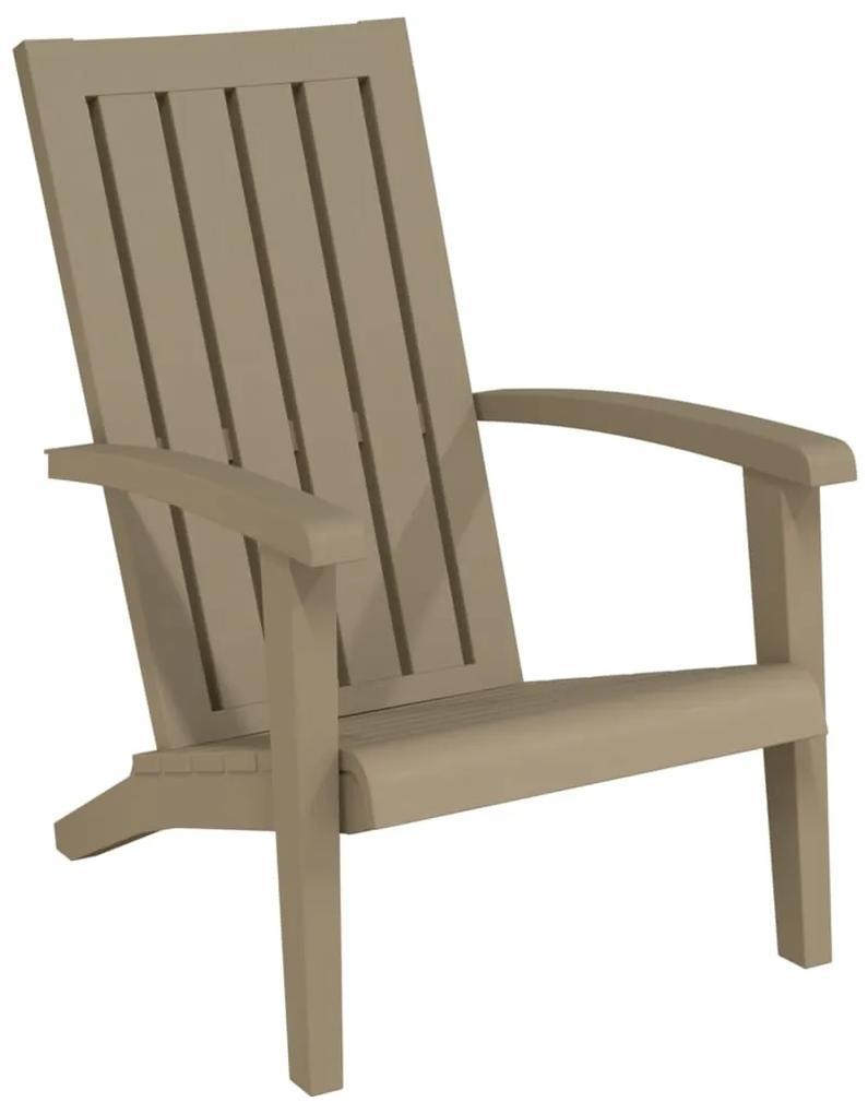 Zahradní židle Adirondack 2 ks světle hnědé polypropylen - Default Title