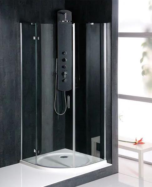 VÝPRODEJ POLYSAN VITRA LINE čtvrtkruhová sprchová zástěna 800x800mm, R550, čiré sklo, pravá