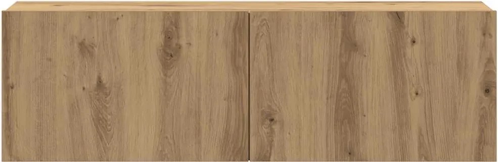 Sada 7 kusů nástěnné TV skříňka dub artisan kompozitní dřevo 3329016