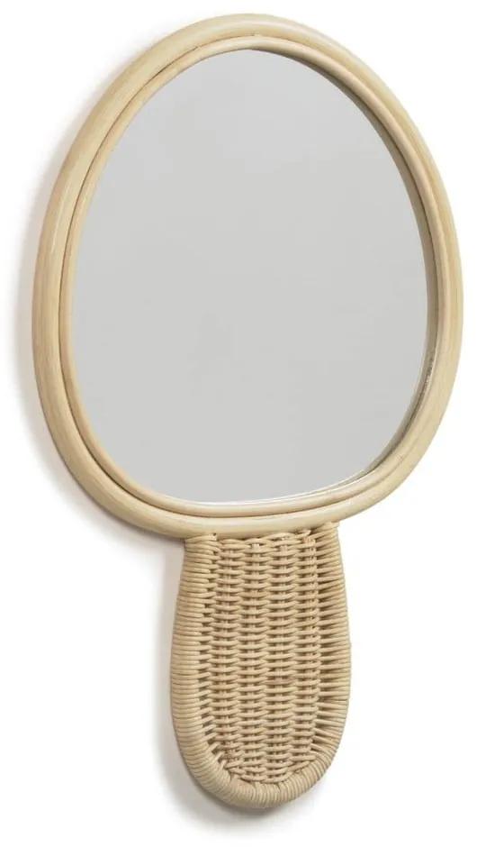 Nástěnné zrcadlo s ratanovým rámem 34x50 cm Nauze – Kave Home