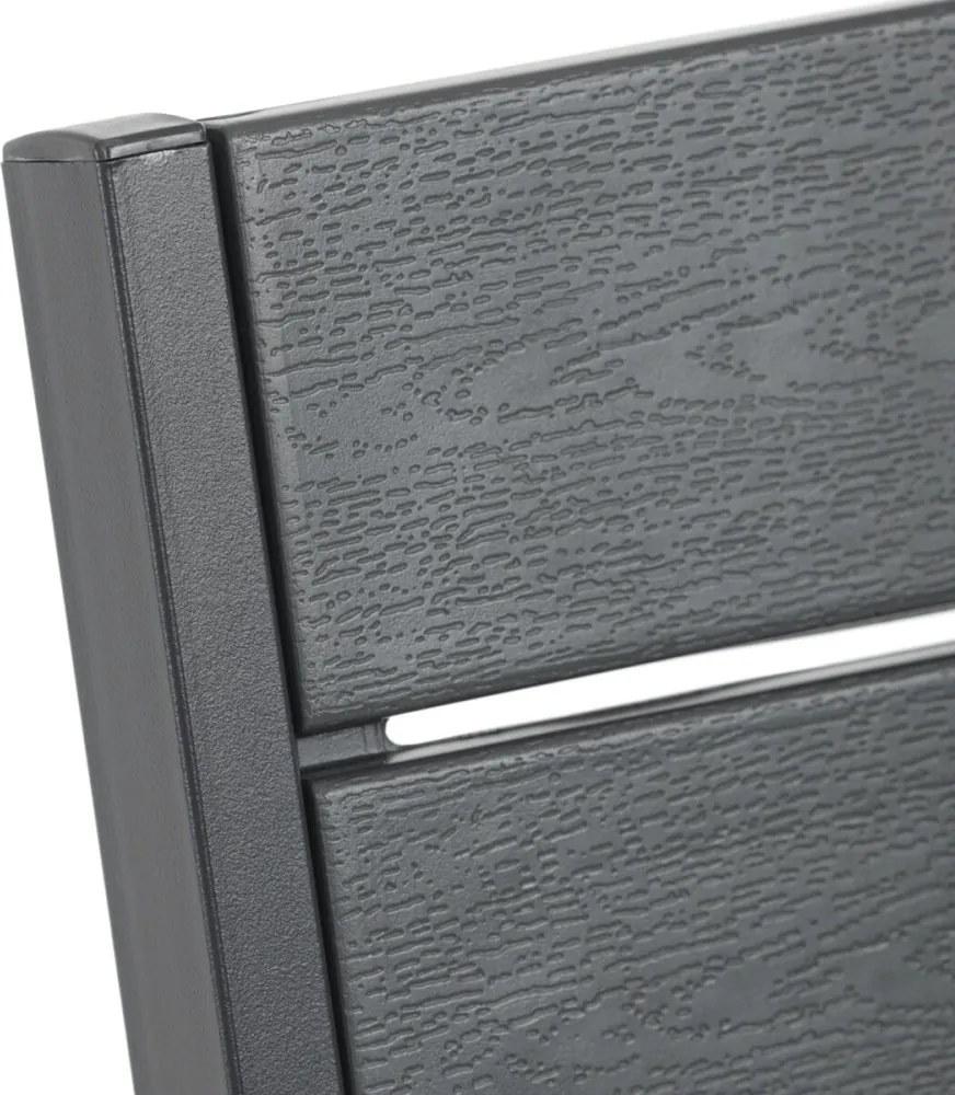 Zahradní sestava AZS-B1656 GREY, polywood, šedá (156 x 78) cm