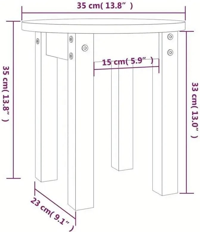 Konferenční stolek, borovicové dřevo, černá, NoBi GAGIN TYP 2