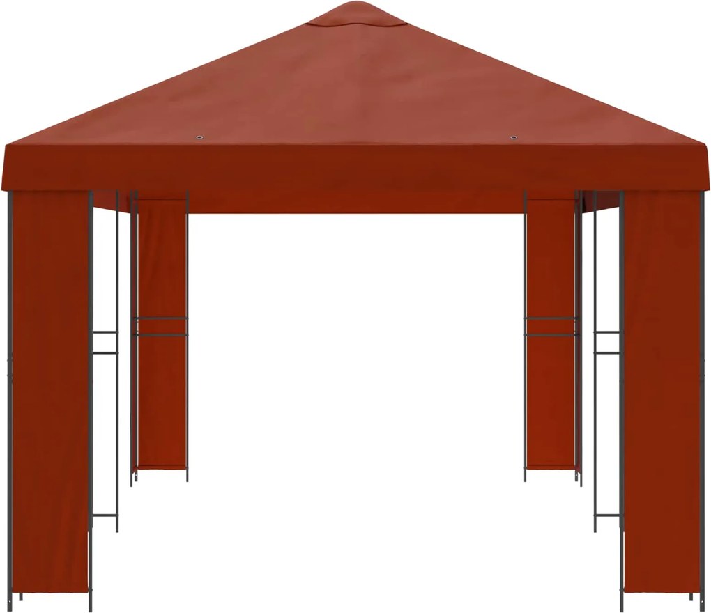 Zahradní altán 6 x 3 m Cihlová Polyester a ocel 190 gsm 3376010