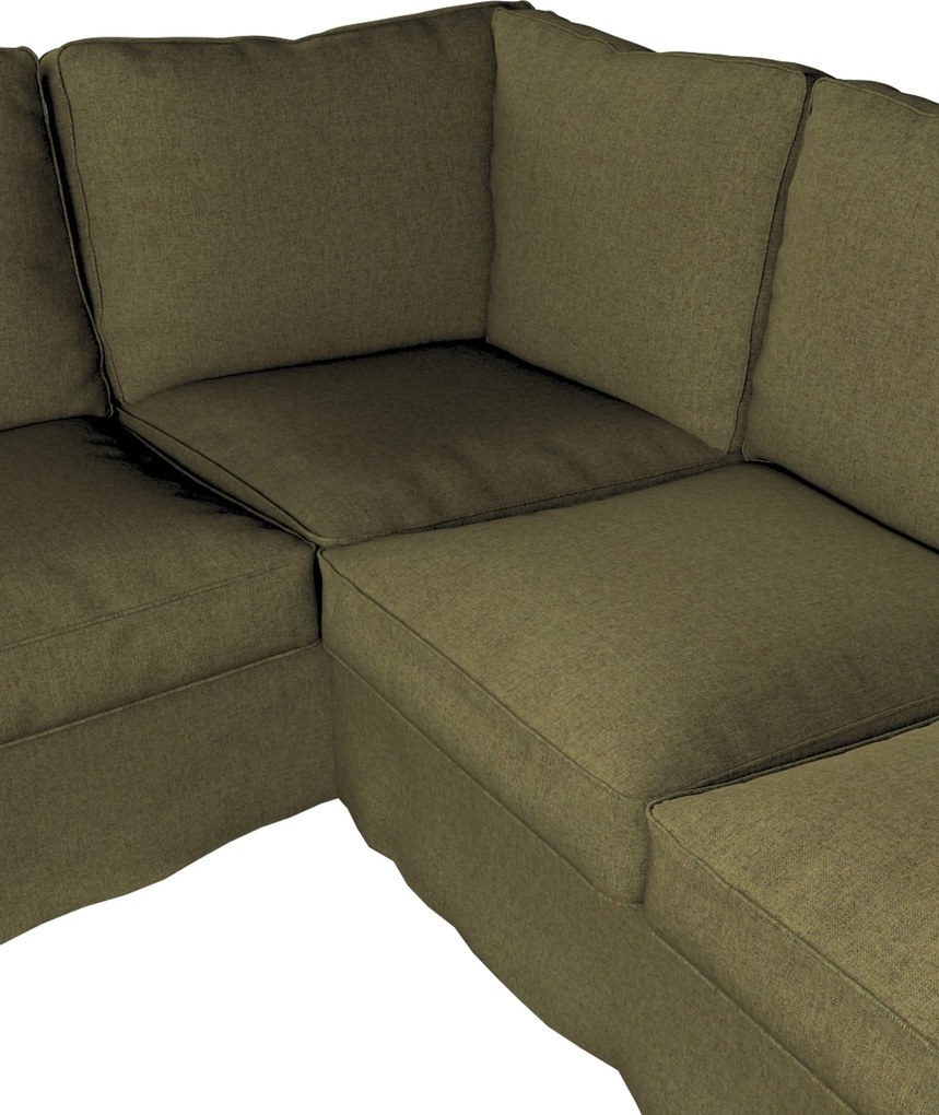 Potah na pohovku IKEA  Ektorp rohová barva zelená látka pletený vzor