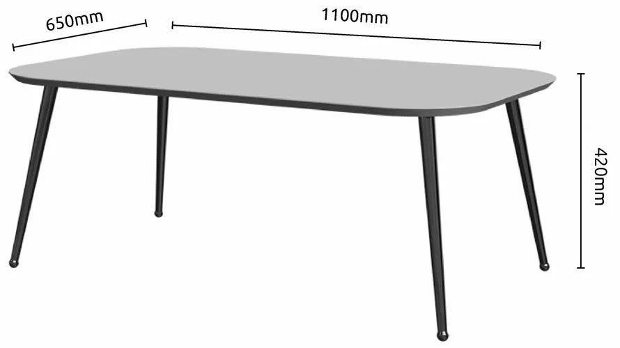 Konferenční stolek GALET - KLS/GT - Bílá lak mat