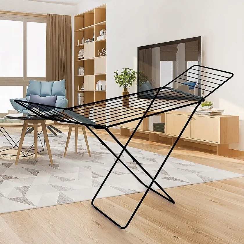 Erga Model 200 Black, rozkládací sušák na prádlo 178x55x106 cm, černá, ERG-SEP-10SUSSTO20BLA