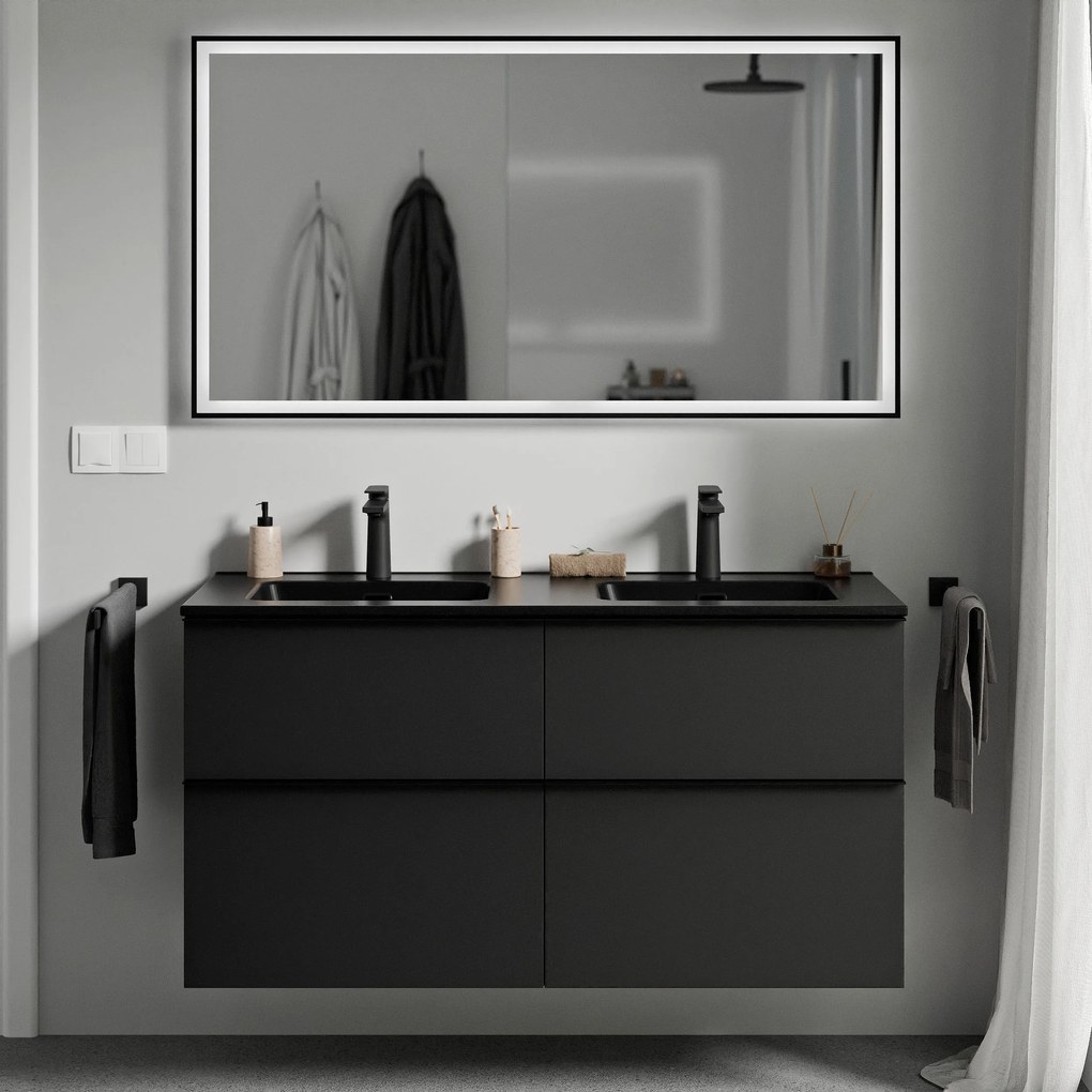 Koupelnová skříňka s dvojumyvadlem LAVOA 120 cm