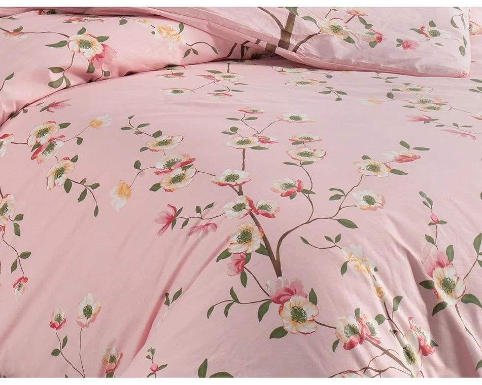 BedTex Bavlněné povlečení Laura růžová, 140 x 200 cm, 70 x 90 cm