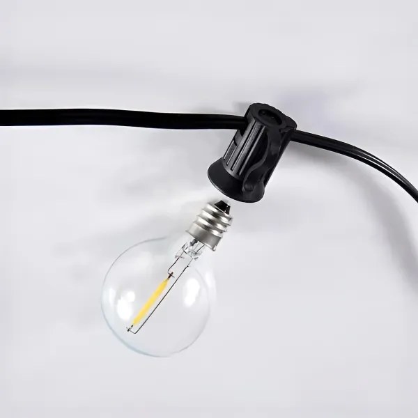 Brilagi - LED Venkovní dekor. řetěz GIRLANDA 25xE12 20m černá IP44 teplá bílá+DO