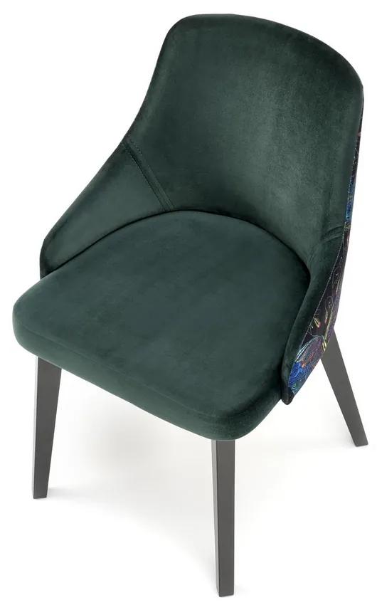 Jídelní židle Endo, zelená / černá