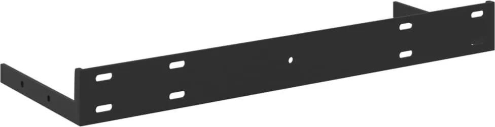 vidaXL Plovoucí nástěnné police 4 ks 40 x 23 x 3,8 cm MDF [326572] Barva: černá s vysokým leskem