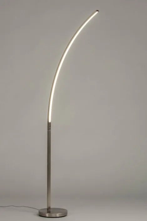 Stojací designová LED lampa se stmívačem Silver Ferdinand