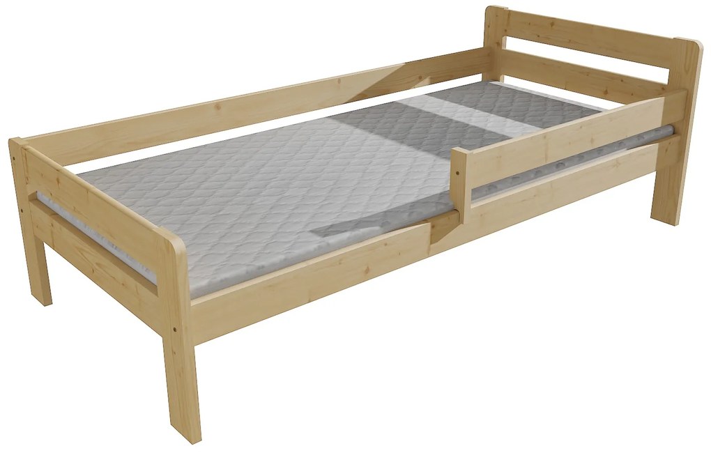 Vomaks Dětská postel se zábranou VMK002C KIDS Rozměr: 90 x 200 cm, Barva: bezbarvý lak