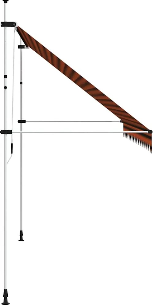 Ručně zatahovací markýza 400 cm oranžovo-hnědá 145840