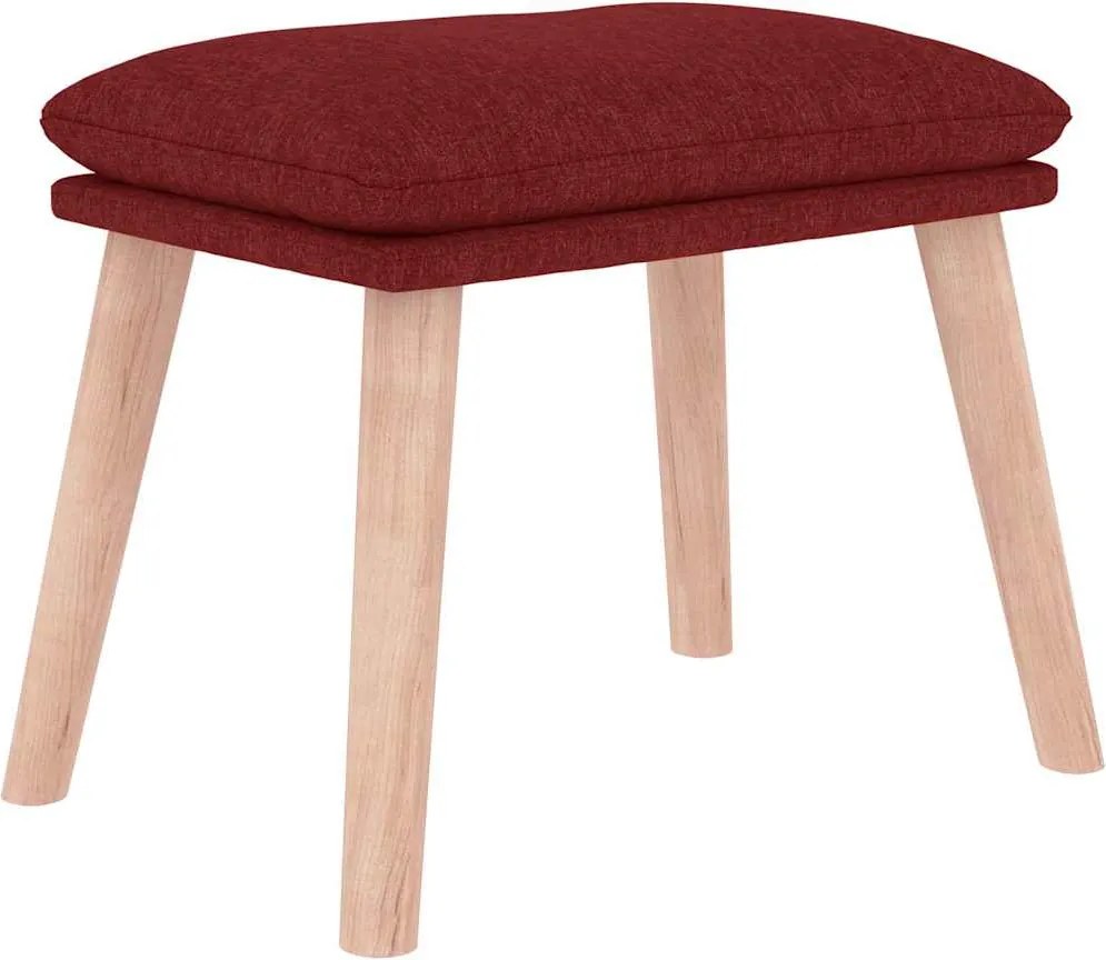 Podnožka vínová 45 x 29,5 x 35 cm textil 341432