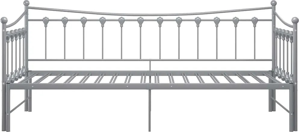 Rám vysouvací postele/pohovky šedý kovový 90 x 200 cm 324760