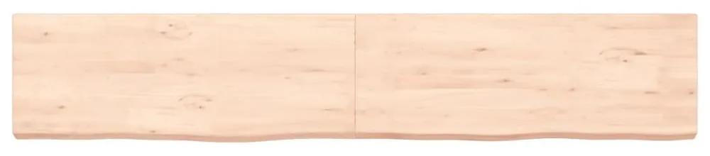 Petromila Nástěnná police 160x30x(2-6) cm neošetřené masivní dubové dřevo
