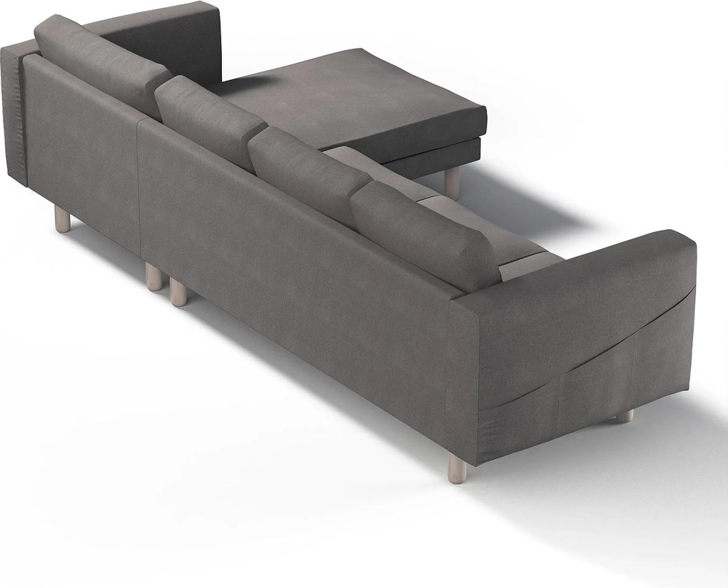 Potah na pohovku IKEA Norsborg 4-místná se šezlongem barva šedá látka pletený vzor