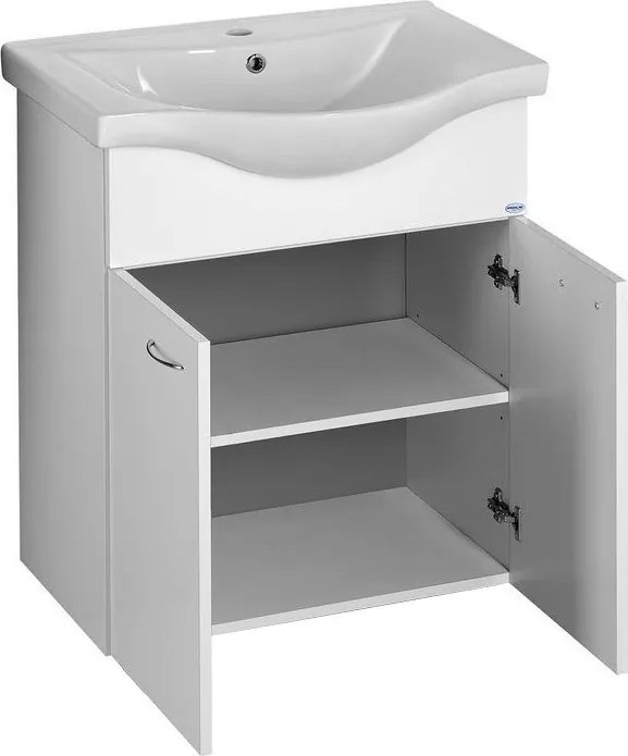 Aqualine Aqualine, KERAMIA FRESH umyvadlová skříňka 60,6x74x33,7cm, bílá, 50063A
