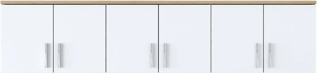 Nástěnná skříňka Ema White and Walnut