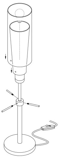 EGLO 89835 - Stolní lampa PINTO 1xE27/60W/230V