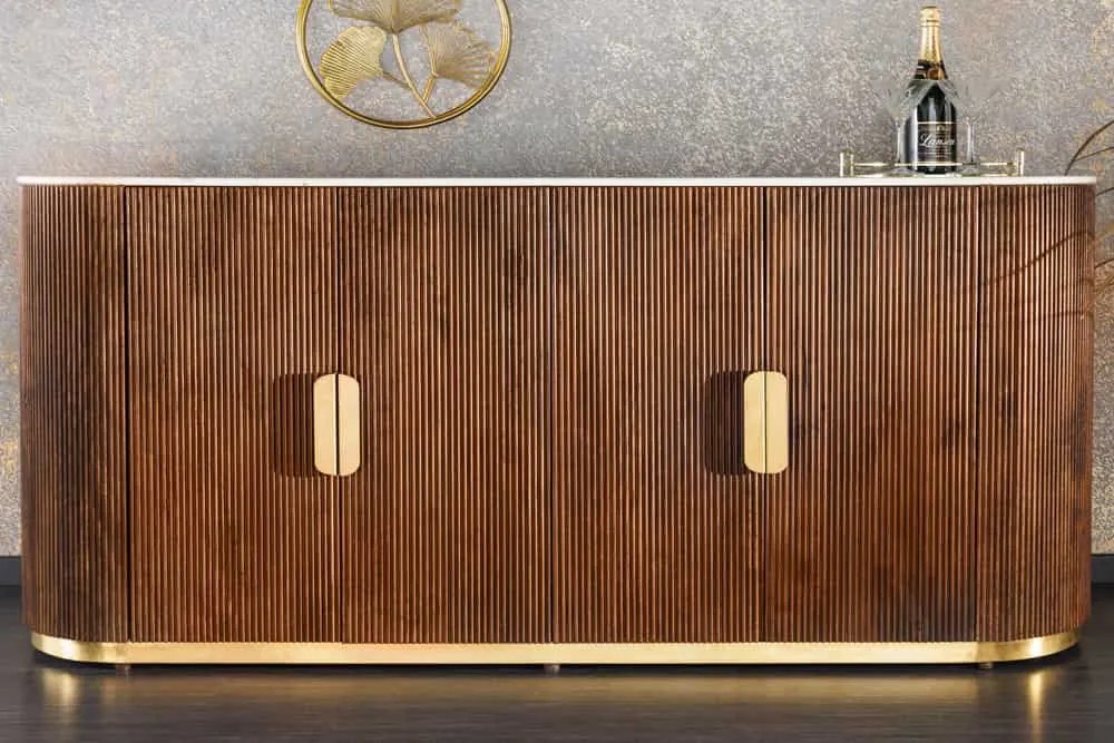 Designová komoda Daichi 170 cm mango/mramor bílý - skladem