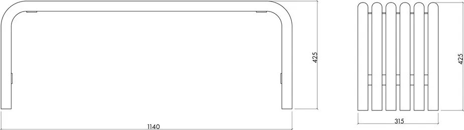 Béžová kovová zahradní lavice Nokk – noo.ma