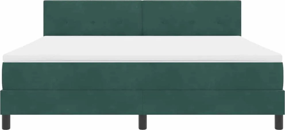 Postel s boxspringem s čelo Tmavě zelená 180 x 200 cm samet 3339191