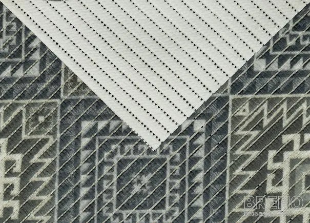 Breno Koupelnová pěnová předložka SOFTY-TEX 79827.8 aztécký vzor, šíře 65 cm, Šedá/Vícebarevné