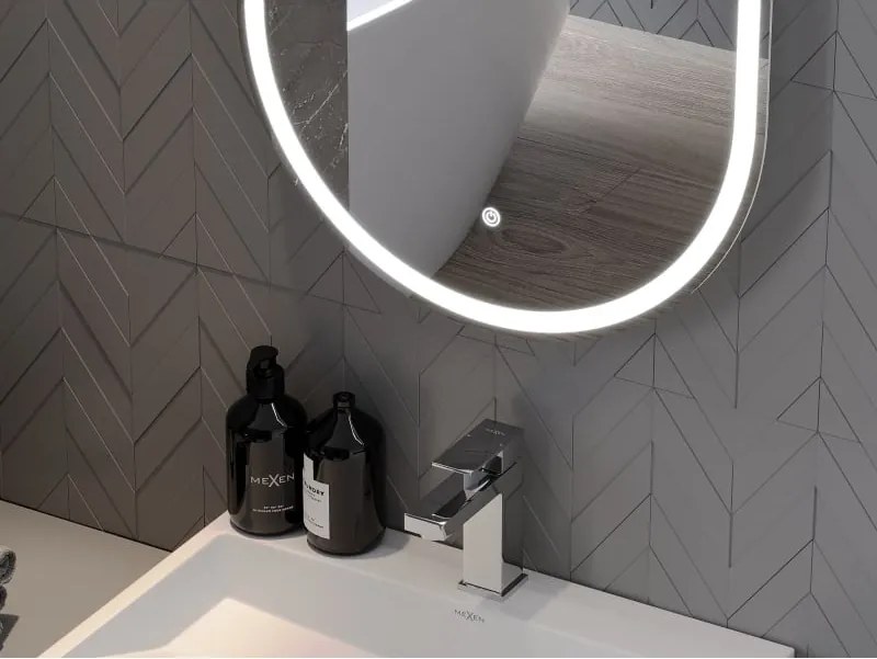 Mexen Bono osvětlené koupelnové zrcadlo 55 x 155 cm, LED 6000K, proti zamlžení - 9816-055-155-611-00