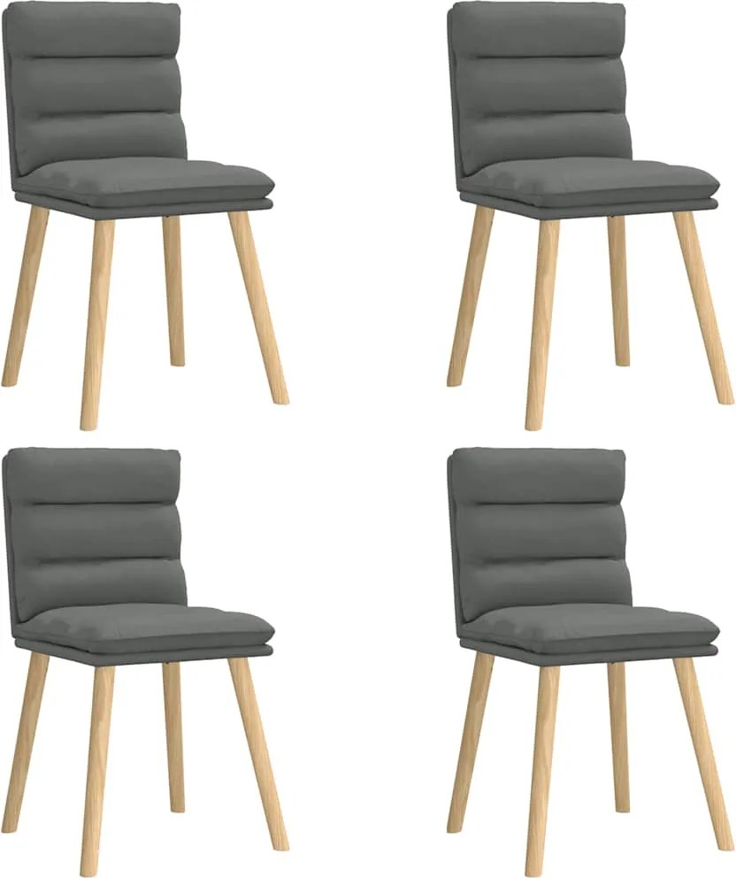 Jídelní židle 4 ks tmavě šedé textil 3315394