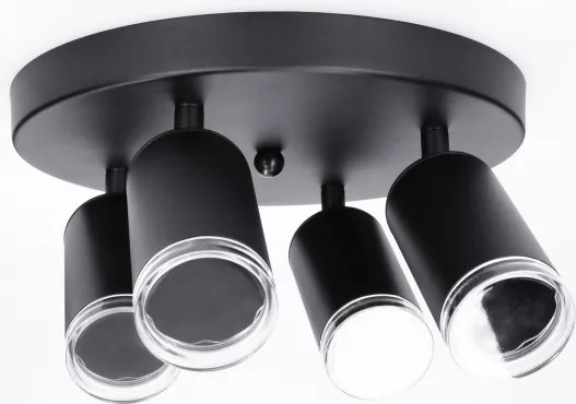 Brilagi - Koupelnové bodové svítidlo SELE AQUA 4xGU10/30W/230V IP44 černá