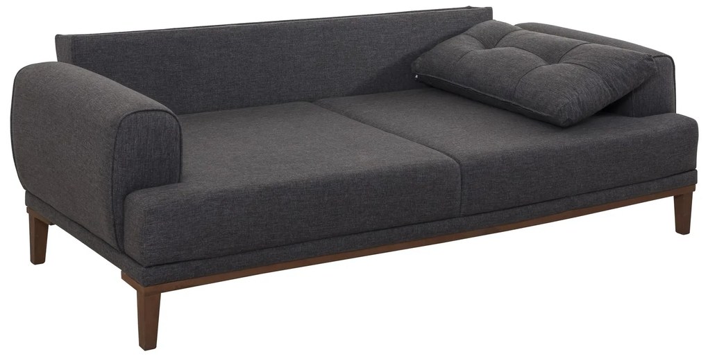 Hanah Home Třímístná pohovka BALERA s křeslem antracitová 223 cm