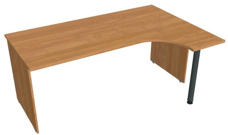 Stůl ergo levý 180*120 cm - Hobis Gate GE 1800 L Dekor stolové desky: olše, Dekor lamino podnože: olše, Barva nohy: černá