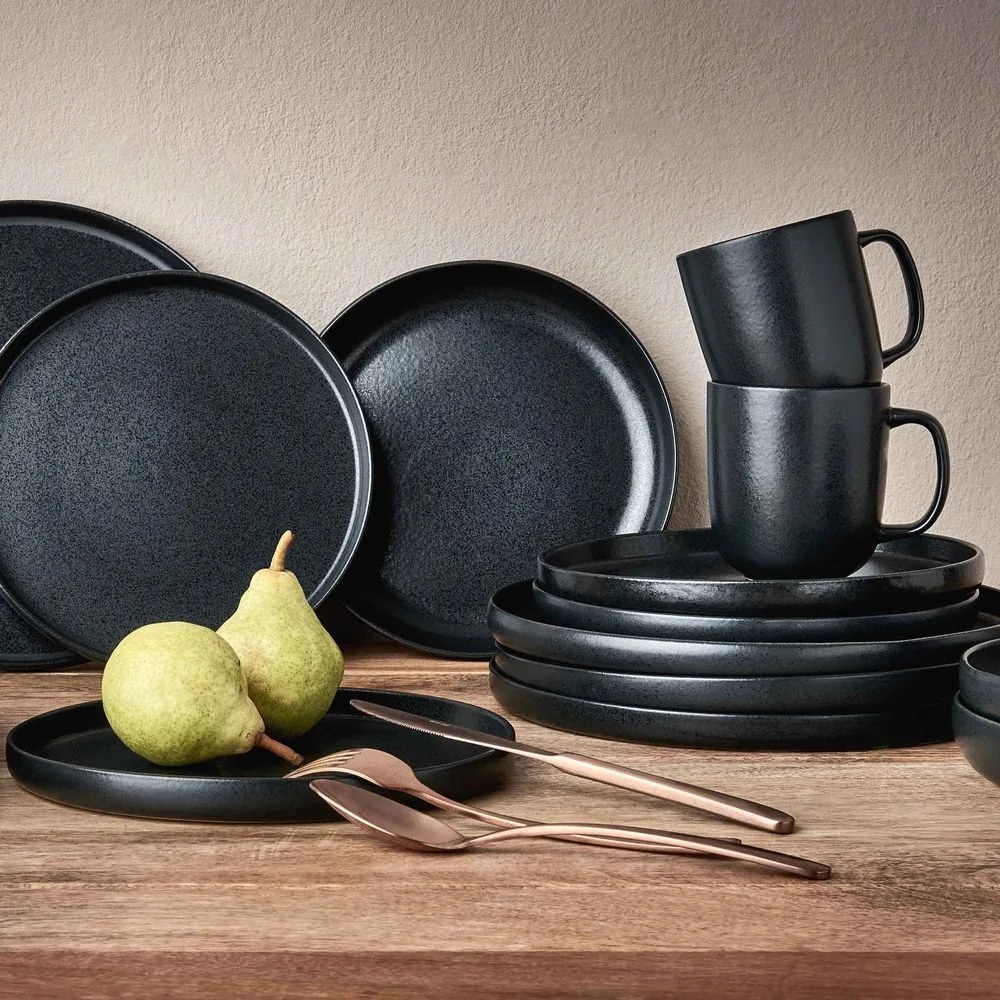 Butlers CASA NOVA Sada snídaňových talířů 22,5 cm set 4 ks - šedá