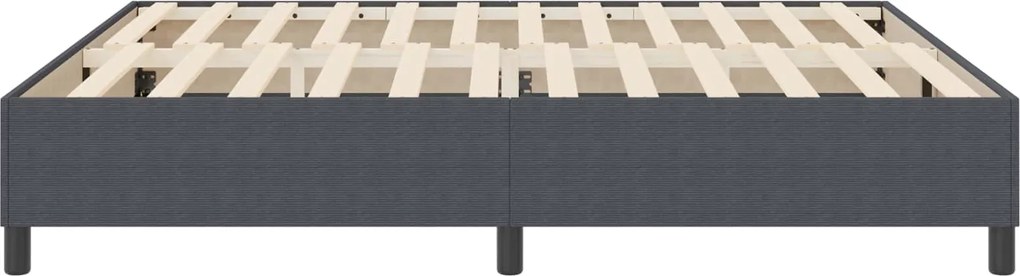 Rám platformy Tmavě šedá 180 x 200 cm Žebrovaná látka 3337423