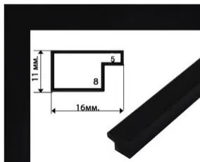 Fotorám plastový PLF 1611 - černý Velikost: 18x24