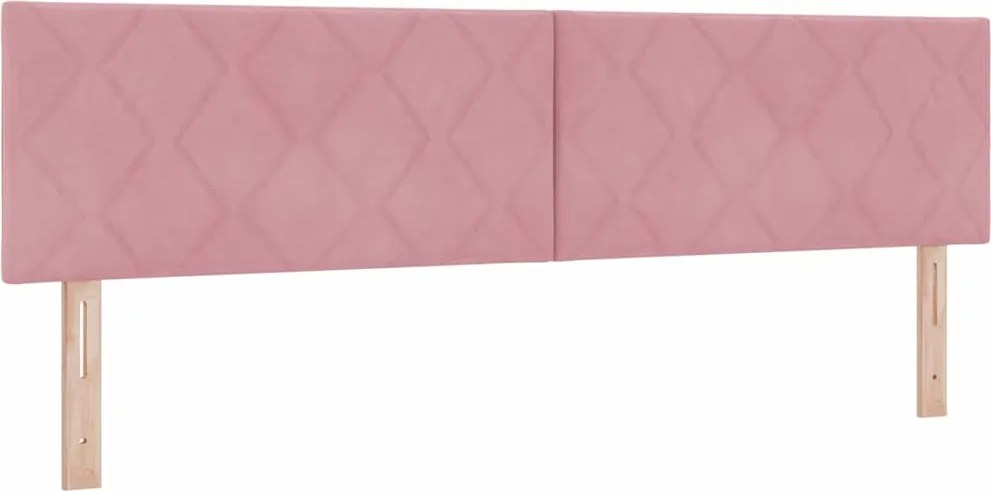 Postel s boxspringem s čelo Růžová 180 x 200 cm samet 3340459
