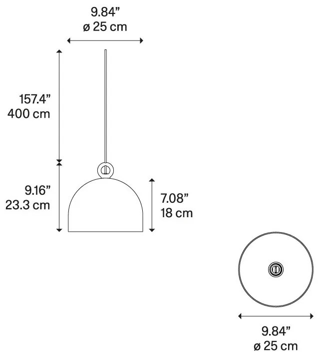 Diesel 50210 3100 Urban Concrete 25 cluster, tmavě šedé závěsné svítidlo s očkem, 1x25W E27, prům. 25cm