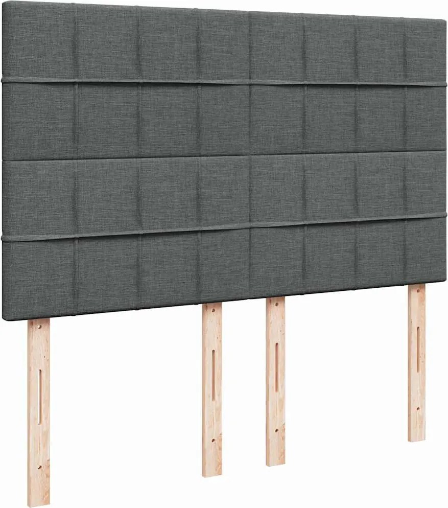 Box spring postel s matrací tmavě šedá 140x200 cm textil 3292080