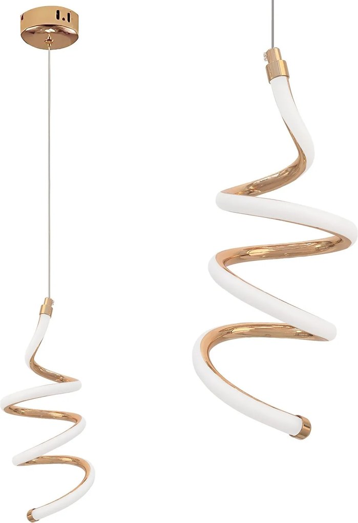 Toolight Toolight, LED závěsné stropní svítidlo, 12W, 3000K, LHJ096-1CP, růžové zlato, OSW-50041