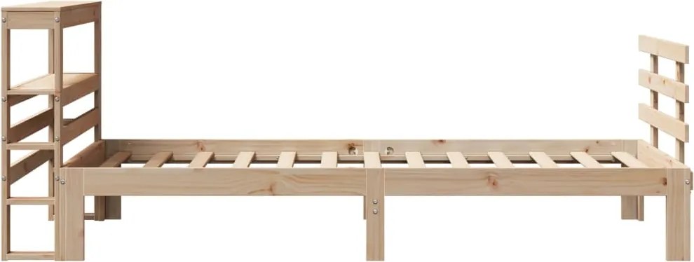 Rám postele s čelem 90 x 200 cm masivní borové dřevo 3306106