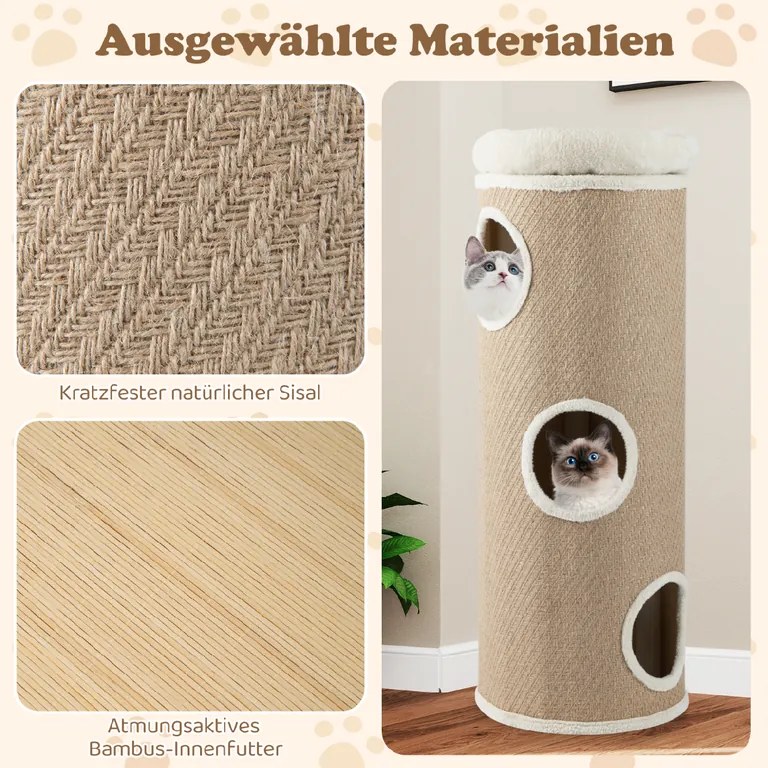 Costway 4 Tier Multi-Cat House Zvýšený útulek pro domácí mazlíčky